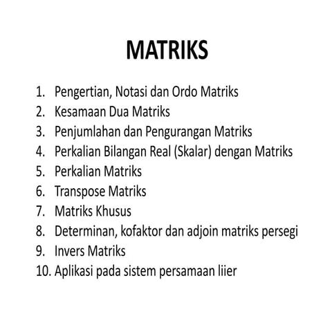 MATRIKS | PDF