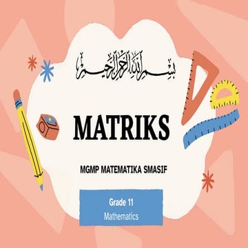 MATRIKS.pptx.pdf matematika kelas 11 sma | PDF