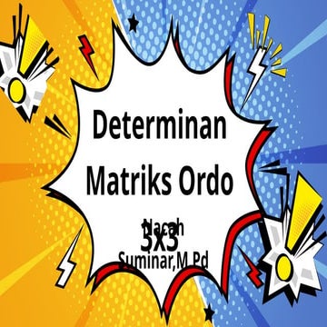 MATERI PEMBELAJARAN MATEMATIKA MATRIKS ORDO 3X3 | PPTX