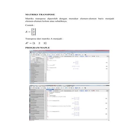 Matriks transpose | PDF