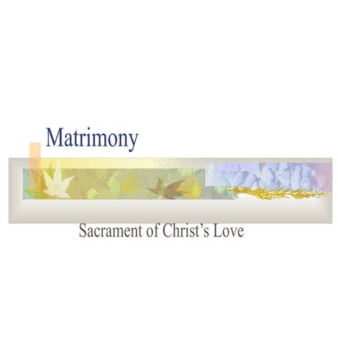 Matrimony | PPT