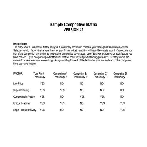 Matrix2 | PDF | Business | Business and Finance