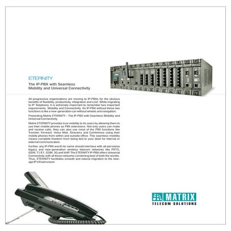 ETERNITY IP PBX | PDF | Telecommunications Industry | Industries