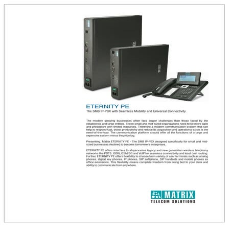 Matrix eternity pe brochure | PDF