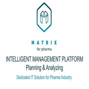 Matrix BI - centralized planning, budgeting, and forecasting solution | PPT
