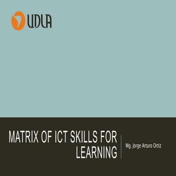 Matrix of ict skills for learning | PPTX