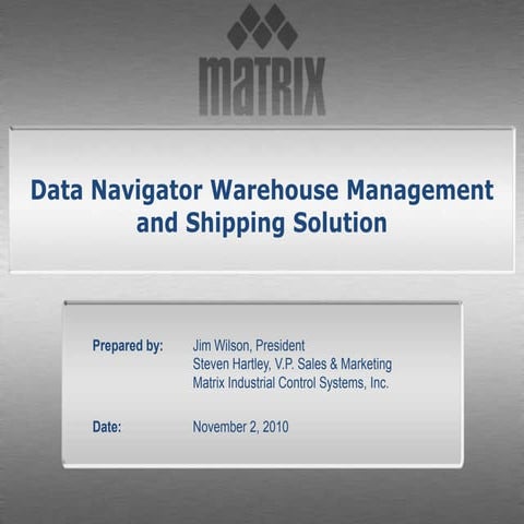 Matrix warehouse & shipping management system presentation | PPTX ...