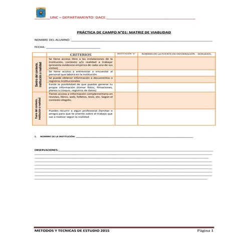 Matriz de viabilidad | DOCX