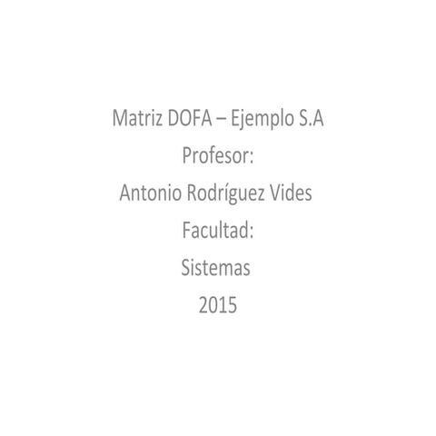 Análisis DOFA y PEEA Xpressart Estudio Creativo C.A. | PDF