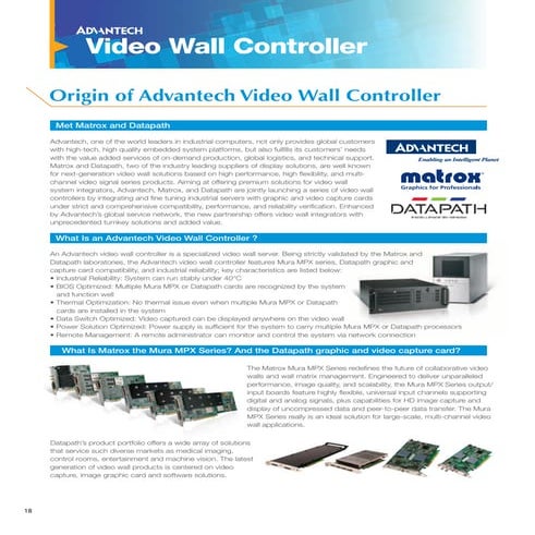 Matrox video wall controller | PDF