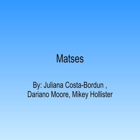 The matsés people | PPT
