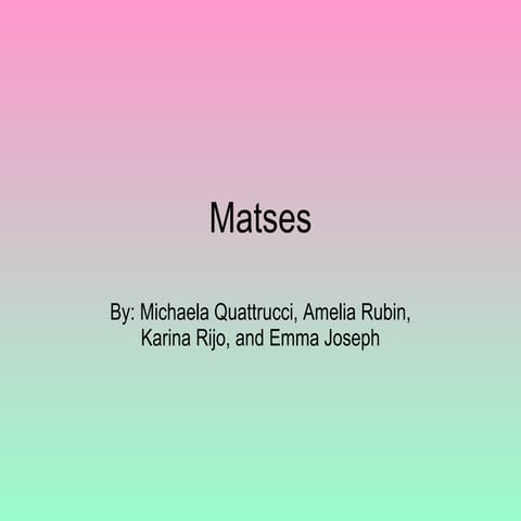 The matsés people | PPT