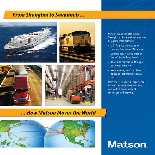 Matson Brochure.Pdf | Logistics | Business