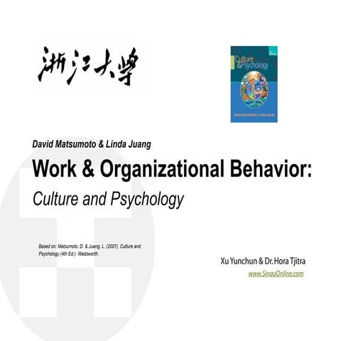 Work and Organizational Behavior | PPT | Free Download