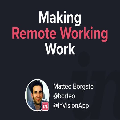 Making Remote Work Working | PDF | Remote Working | Careers