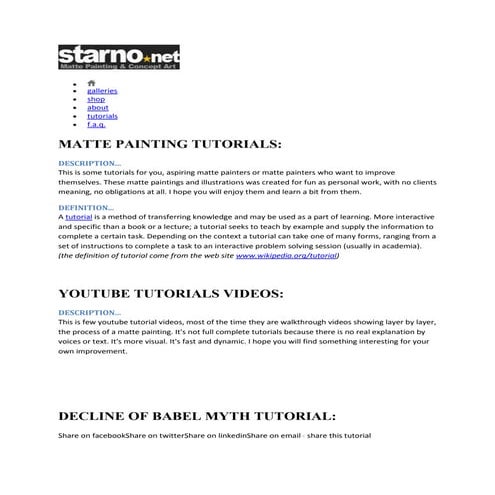 Matte painting tutorials | PDF