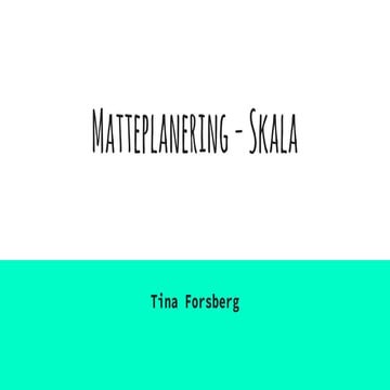 Matteplanering - skala i åk 4 | PDF