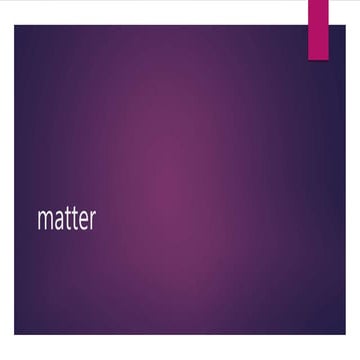 Matter | PPT