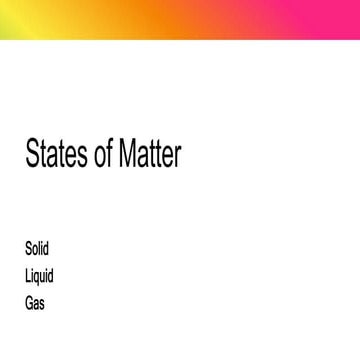 Matter IGCSE Chemistry Topic 1 (solid , Liquid and Gas) | PPTX
