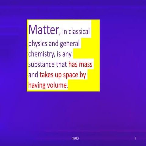 matter. what is matter | PDF | Chemistry | Science