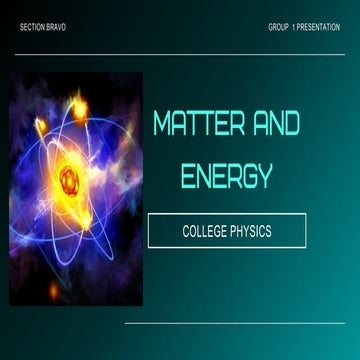 MATTER AND ENERGY----------------------- | PDF