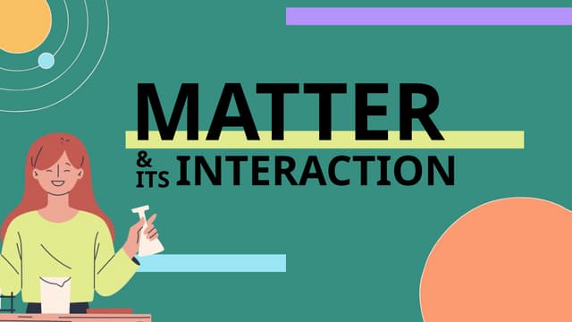 The nature of matter | PPT | Chemistry | Science