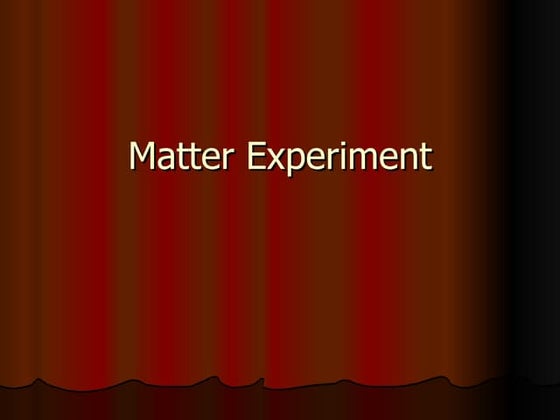 Matter. The basics | PDF