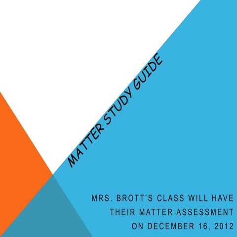 Matter study guide | PPTX