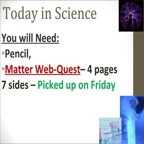 Matter Webquest Day 2 | PPT