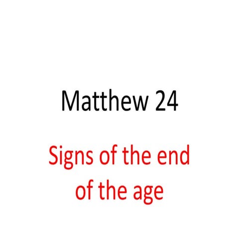 Matthew 24 | PPTX