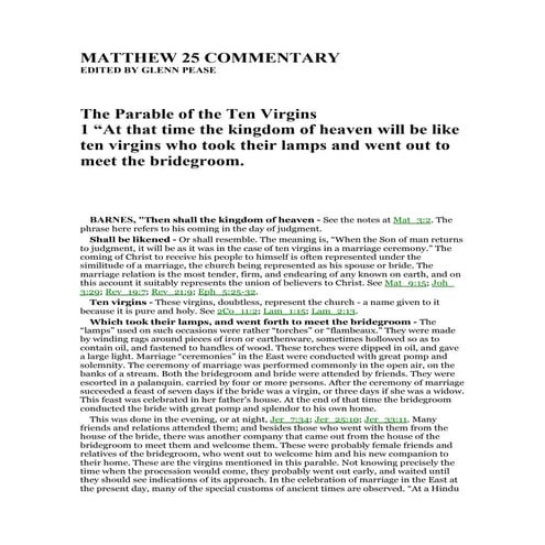 Matthew 25 commentary | PDF