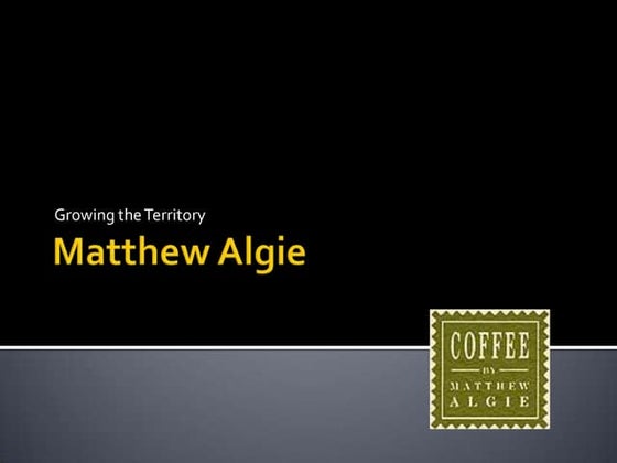 Matthew Algie Espresso Coffee Guide | PPT