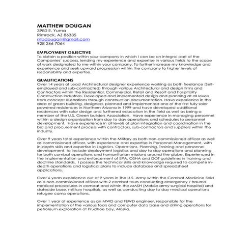 Matthew Dougan Resume | PDF