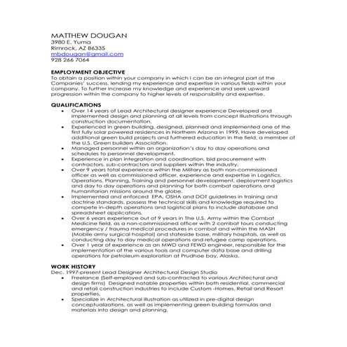 Matthew Dougan Resume | PDF