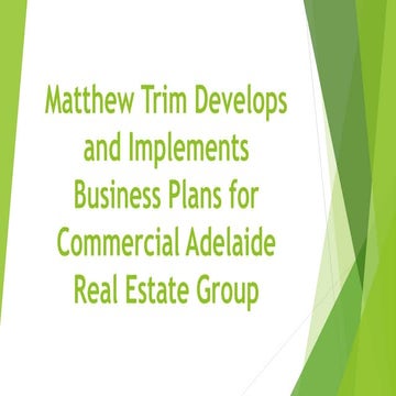 Matthew Trim Develops and Implements Business Plans for Commercial ...