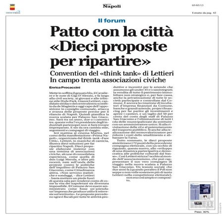 da Il Mattino Lettieri: patto con la città | PDF