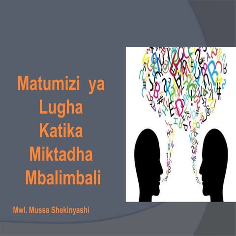 Lahaja za kiswahili kwa ujumla | PDF