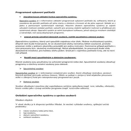 Maturitní otázka | PDF