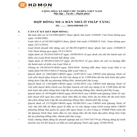 Mau hop-dong-mua-ban-nha-dat | PDF