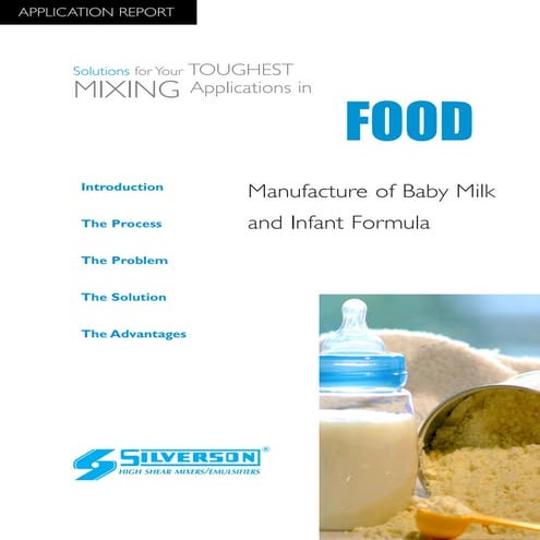 Dairy Industry Case Study: Manufacturing Baby Milk & Infant Formula | PDF
