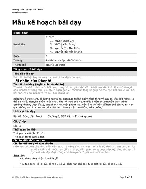 Kehoachbaiday nhom3 | PDF