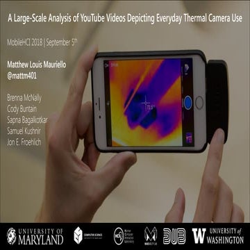 A Large-Scale Analysis of YouTube Videos Depicting Everyday Thermal ...