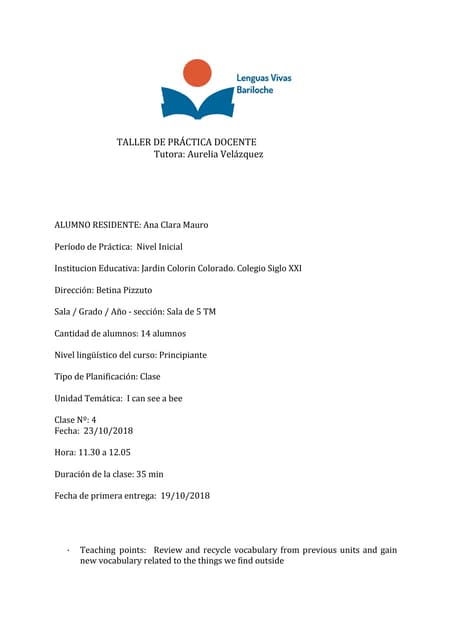 Classroom objects-lesson-plan | PDF