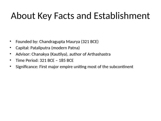 The Mauryan Empire | PPTX