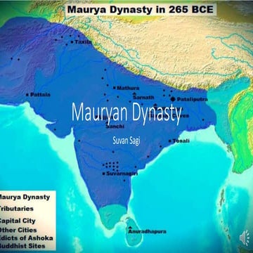 Mauryan dynasty | PPTX | Asia Travel | Travel Locations