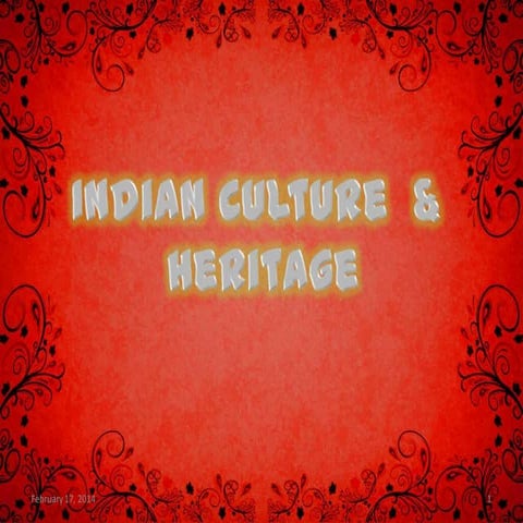 Indian Culture And Heritage Ppt