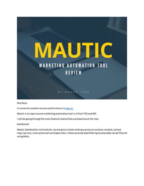 Mautic, M3, and the future of Marketing Automation | PPT
