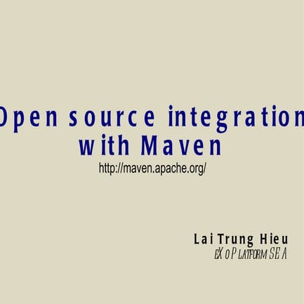Maven introduction | ODP | Programming Languages | Computing