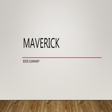 Maverick - book summary | PPTX