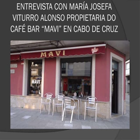 Entrevista a dona da Cafetería Mavi por parte de Pablo e Rubén | PPTX